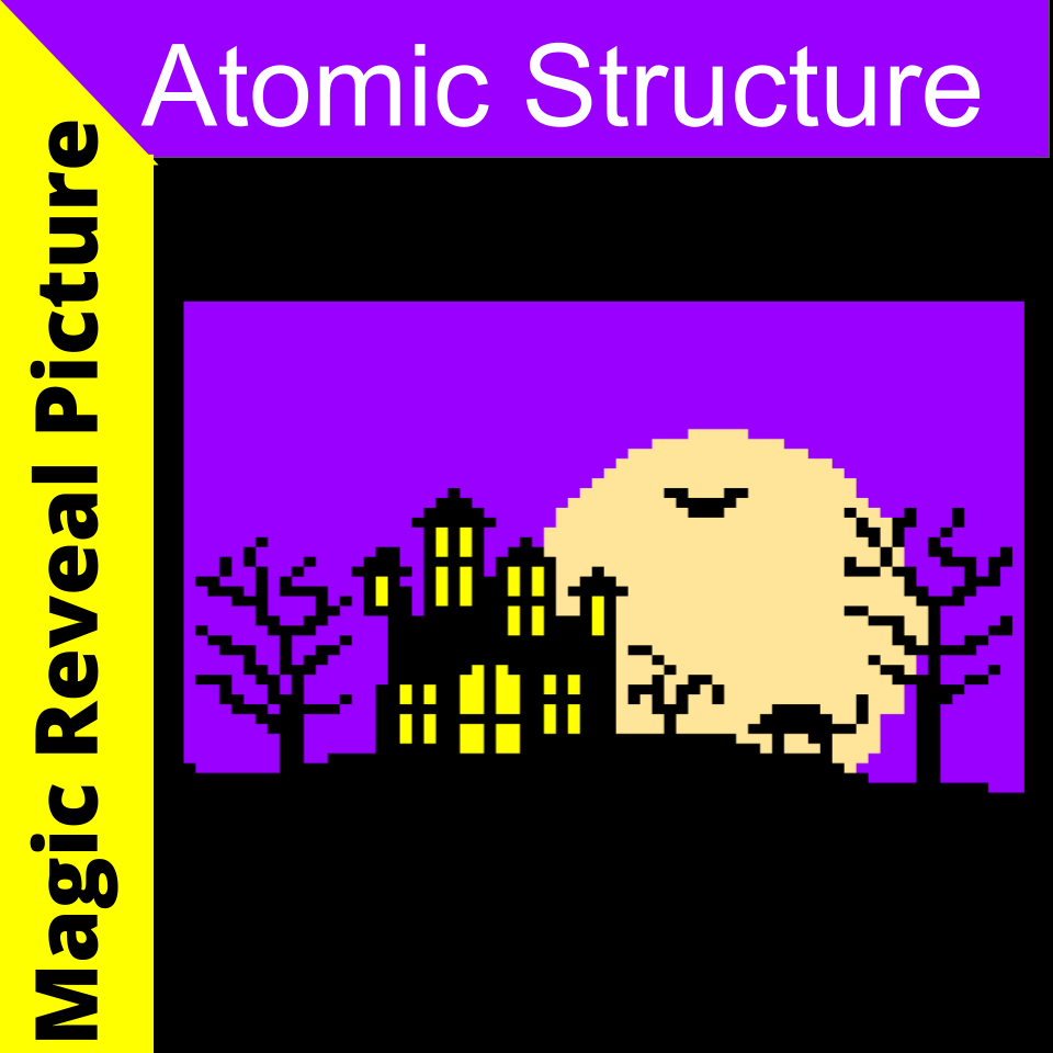 Atomic Structure Digital Pixel Art for Halloween - Just Add H2O