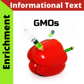 Scientific Literacy Sub Plan Enrichment Activity - GMOs - Just Add H2O