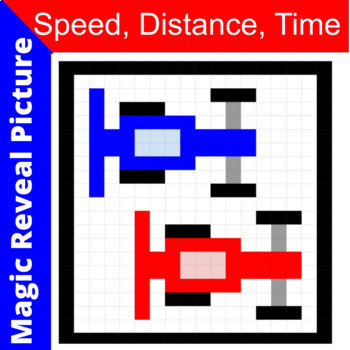 Speed, Distance and Time - Digital Magic Reveal Picture - Just Add H2O