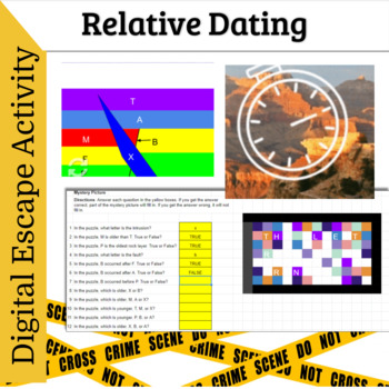 Relative Dating Digital Escape Activity - Just Add H2O