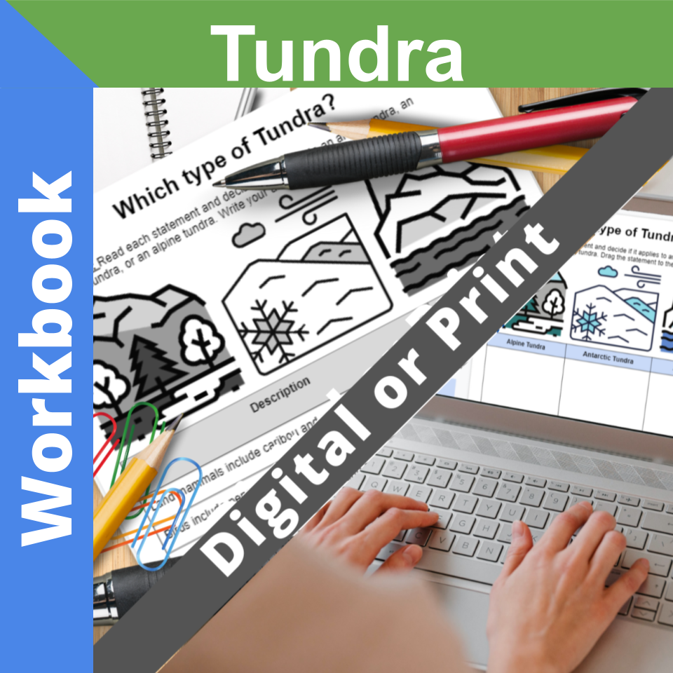 Tundra Workbook for Middle school Digital and Printable - Just Add H2O