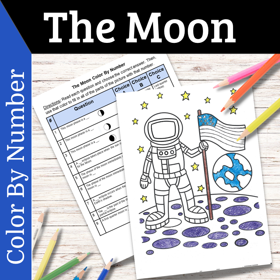 The Moon Color By Number PDF - Just Add H2O