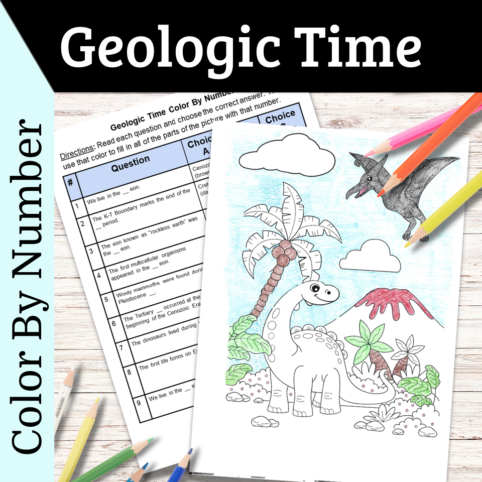 Geologic Time Color By Number PDF - Just Add H2O